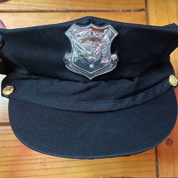 Accessories | Police Hat Costume Black Silver Badge Sexy Cop Cosplay ...